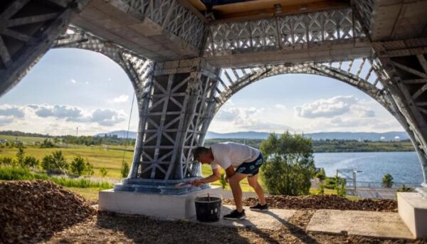 3D Printed Eiffel Tower Made From Ocean Waste Marks Olympics in Czechia ...