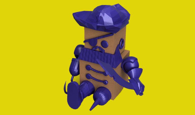 Make a 3D printed pirate at home with cardboard - 3Dnatives